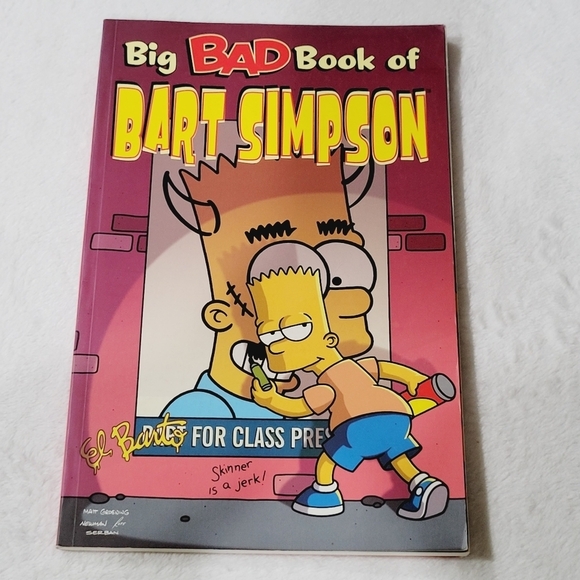 Simpsons | Other | Big Bad Book Of Bart Simpson El Barto For Class ...